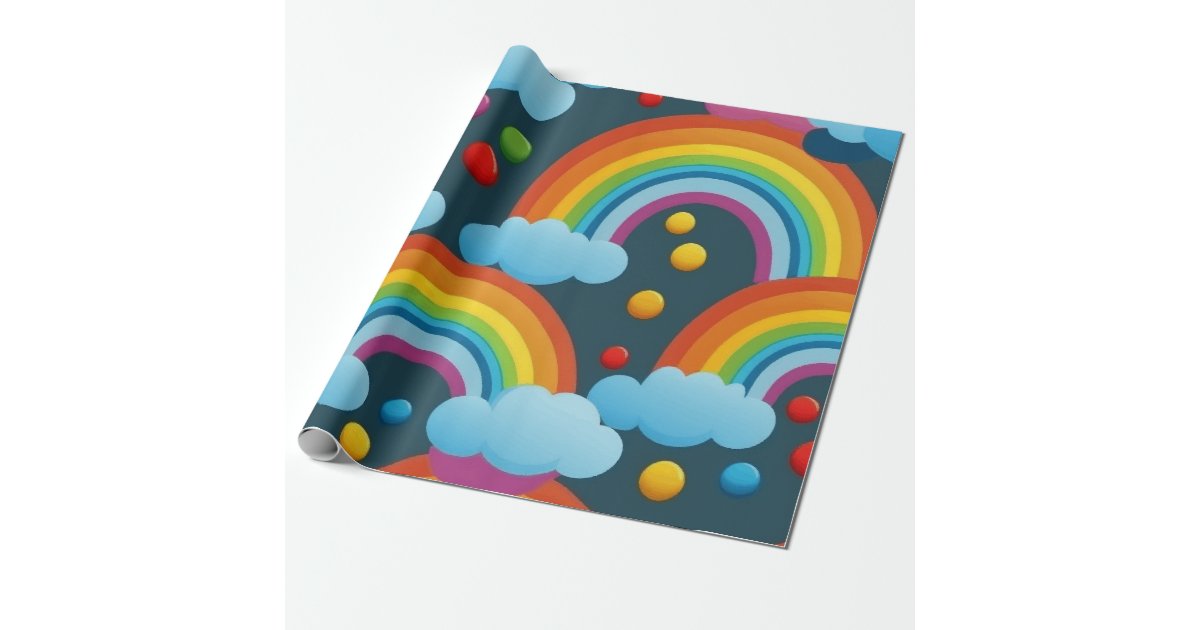 Rainbows and Smarties Wrapping Paper | Zazzle