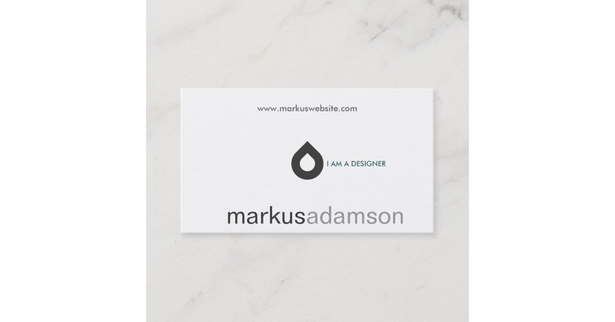 RAINDROP Business Card | Zazzle