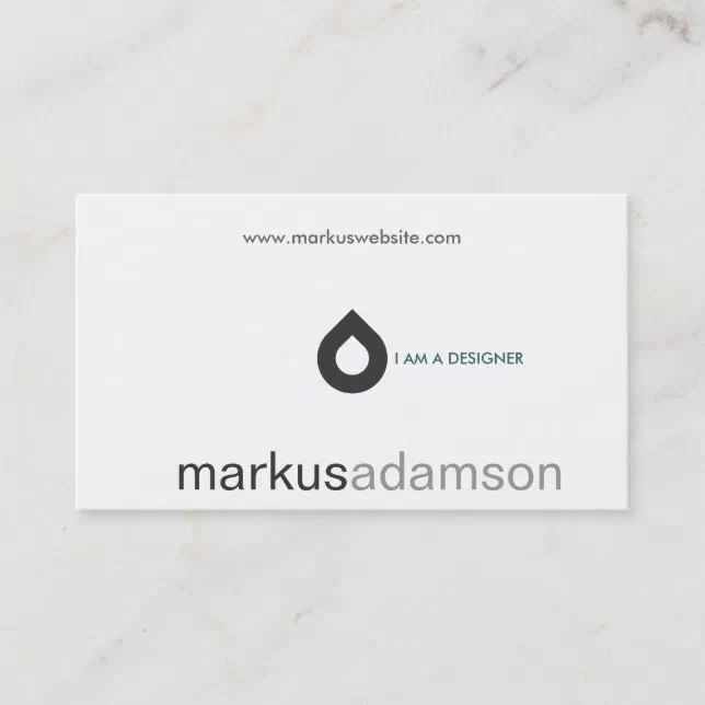 RAINDROP Business Card | Zazzle