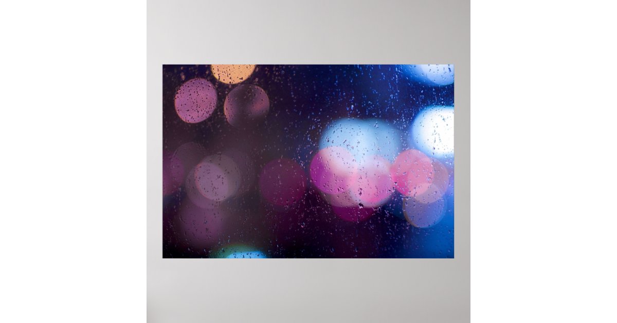 Raindrop on the window poster | Zazzle