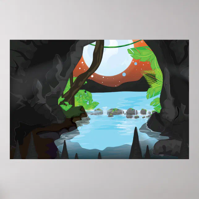 Rainforest Cave Poster | Zazzle