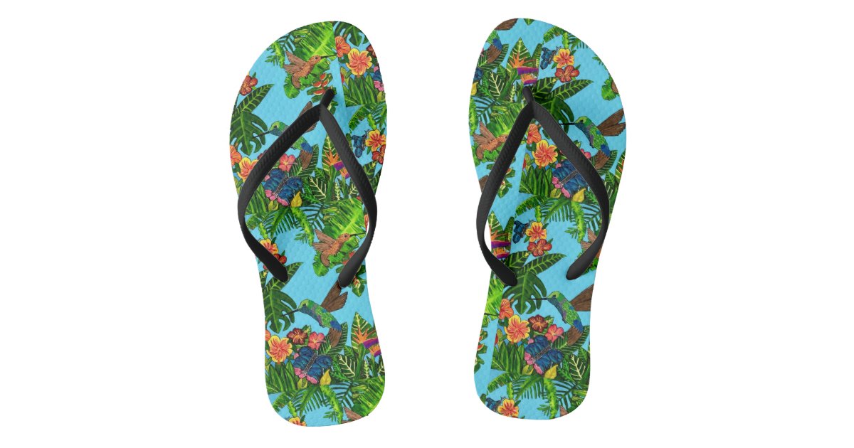 Rainforest Flip Flops | Zazzle