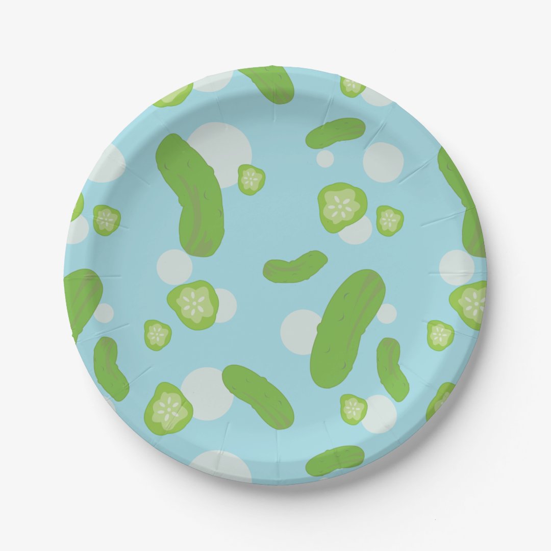 Raining Pickles Paper Plate | Zazzle