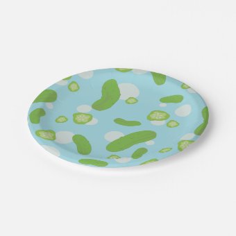 Raining Pickles Paper Plate | Zazzle