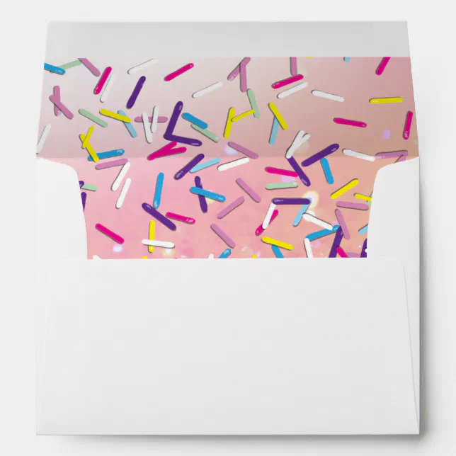 Raining Sprinkles Candy Land Sweets Party Envelope | Zazzle