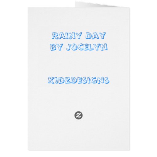 Rainy Day Card | Zazzle