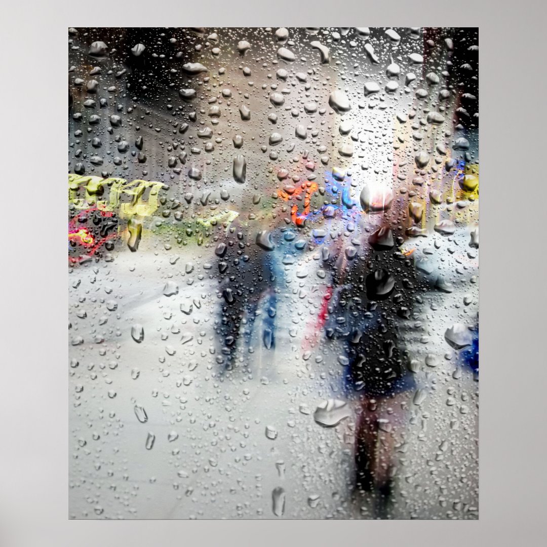 Rainy Day NYC Abstract Poster | Zazzle