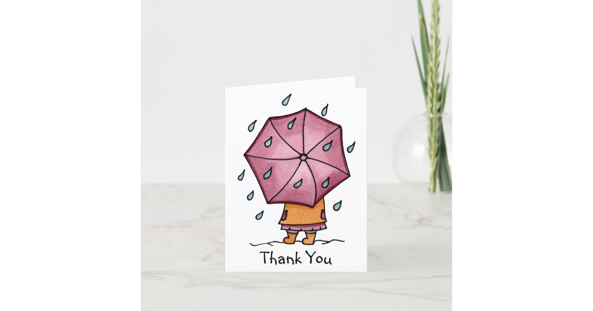 Rainy Days Thank You Card | Zazzle