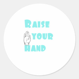 Hand Raised Stickers | Zazzle