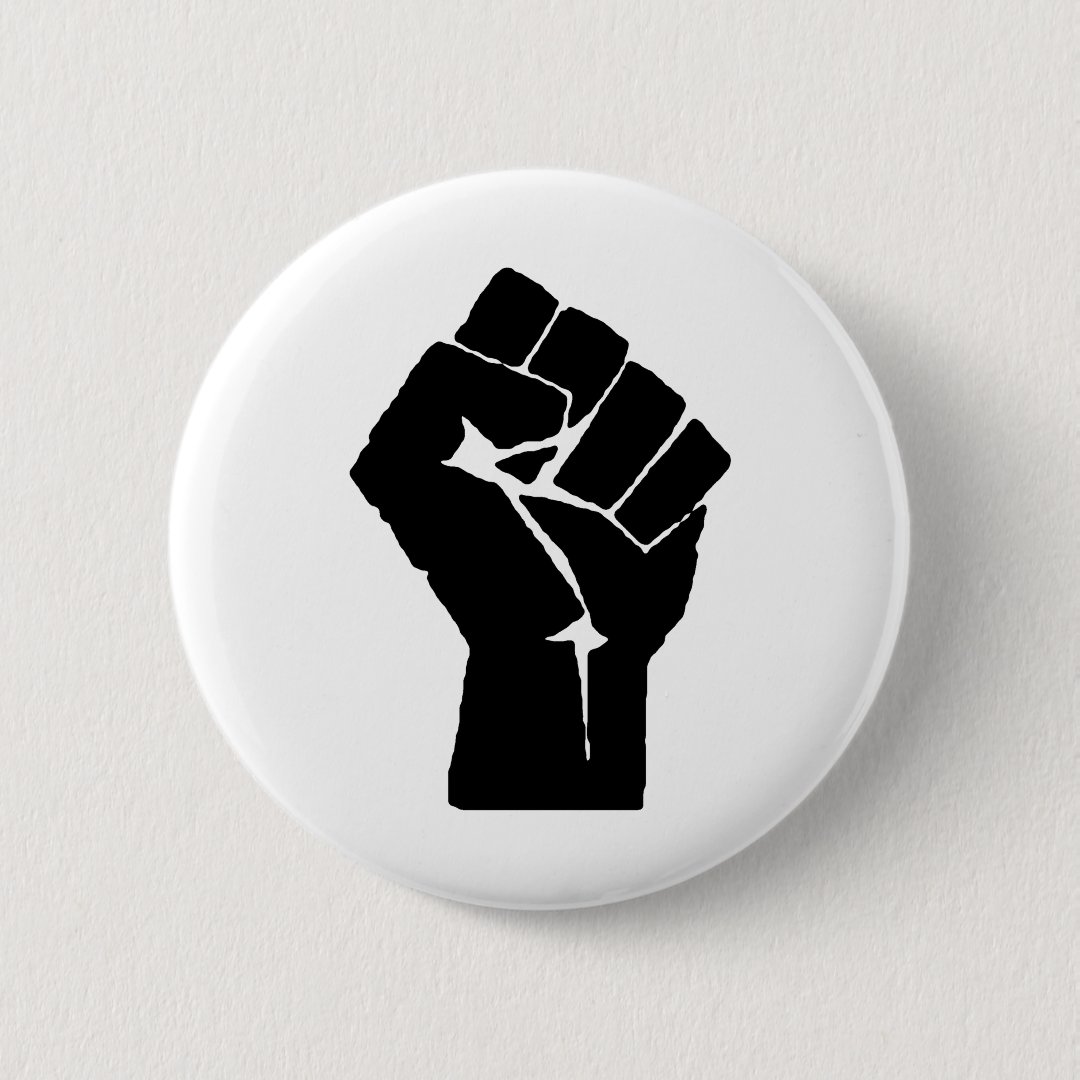 Raised Clenched Fist Button | Zazzle