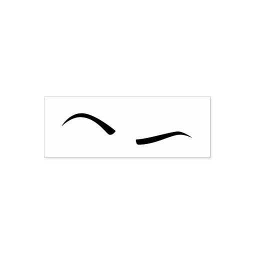 Raised Eyebrow (Black) Self-inking Stamp | Zazzle