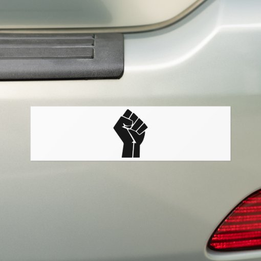 Raised Fist / Black Power Symbol Bumper Sticker | Zazzle