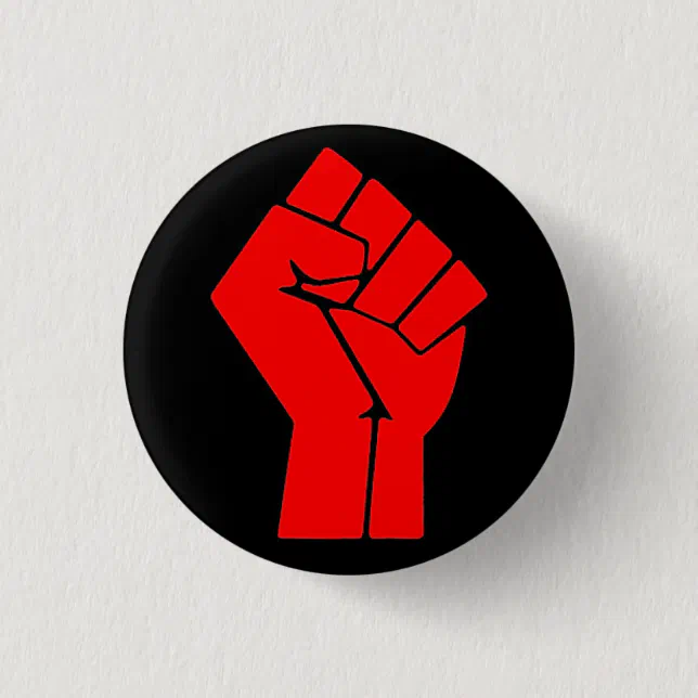Raised Fist Button | Zazzle