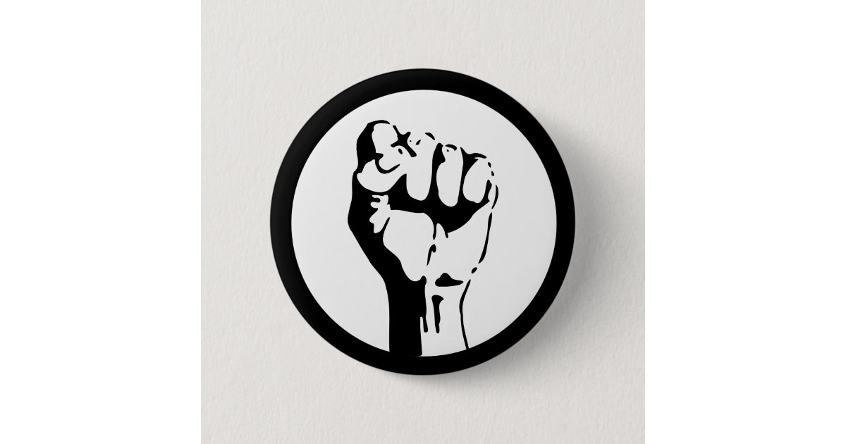 Raised Fist Pinback Button | Zazzle