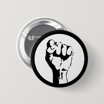Raised Fist Pinback Button | Zazzle