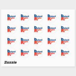 Raised Right - Pro Republican Classic Round Sticker | Zazzle