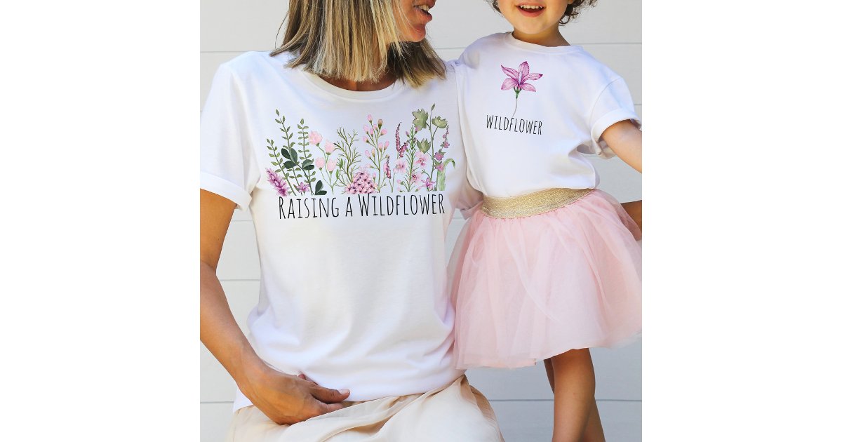 Raising a Wildflower Mom New Mama Mini Outfits T-Shirt | Zazzle