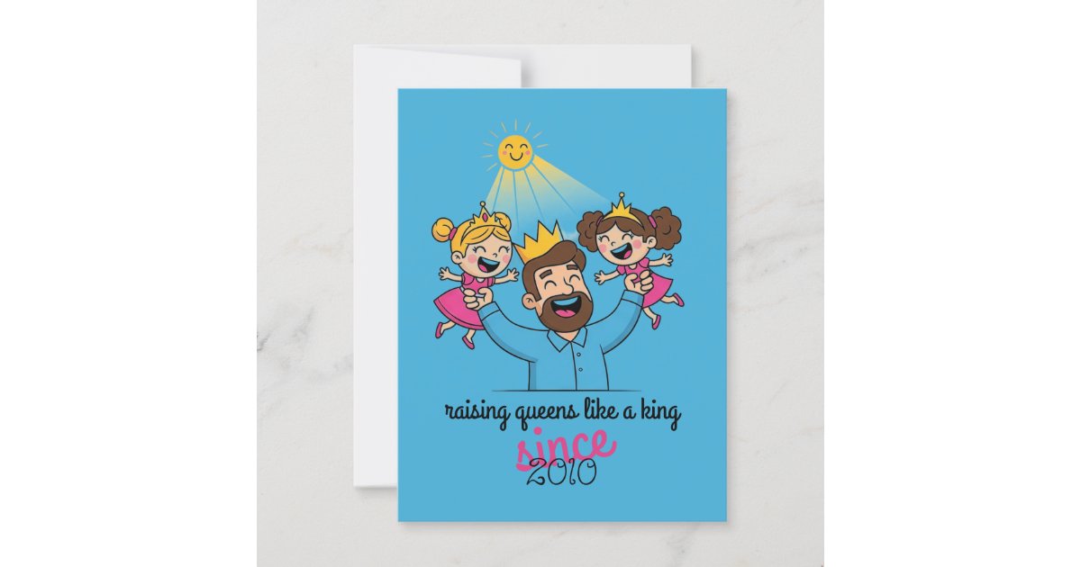 Raising Queens Like a King Father's Day Postcard | Zazzle