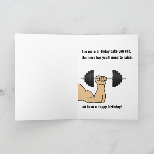 Raising the bar birthday card | Zazzle