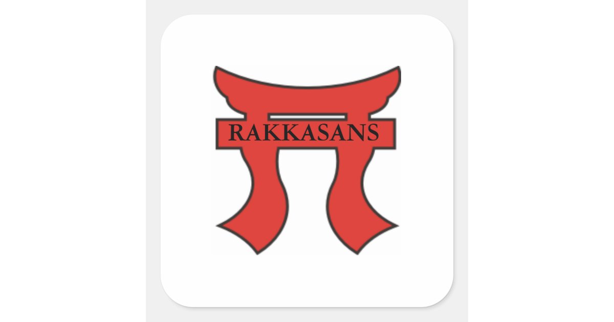 RAKKASANS On Torri Square Sticker | Zazzle