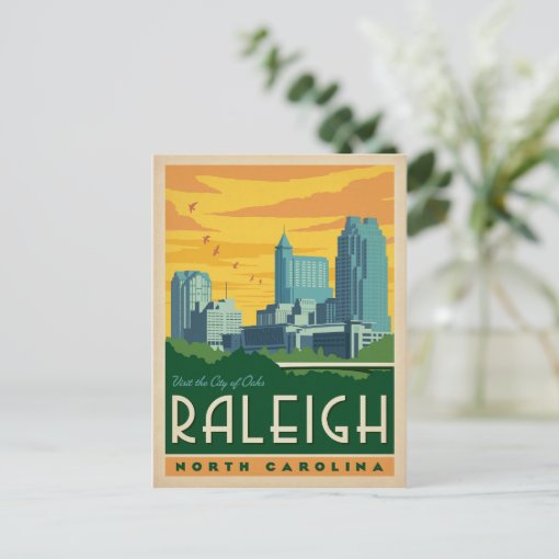 Raleigh, North Carolina | City of Oaks Postcard | Zazzle