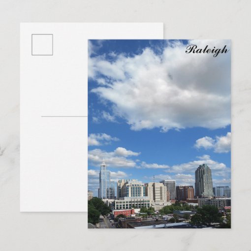 Raleigh North Carolina City Skyline Travel Photo Postcard | Zazzle