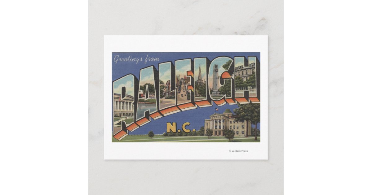 Raleigh, North Carolina - Large Letter Scenes 2 Postcard | Zazzle