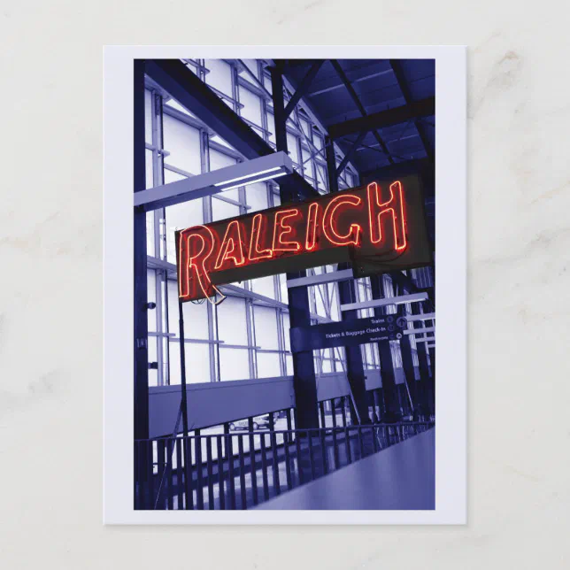 Raleigh North Carolina Union Station Train Travel Postcard | Zazzle