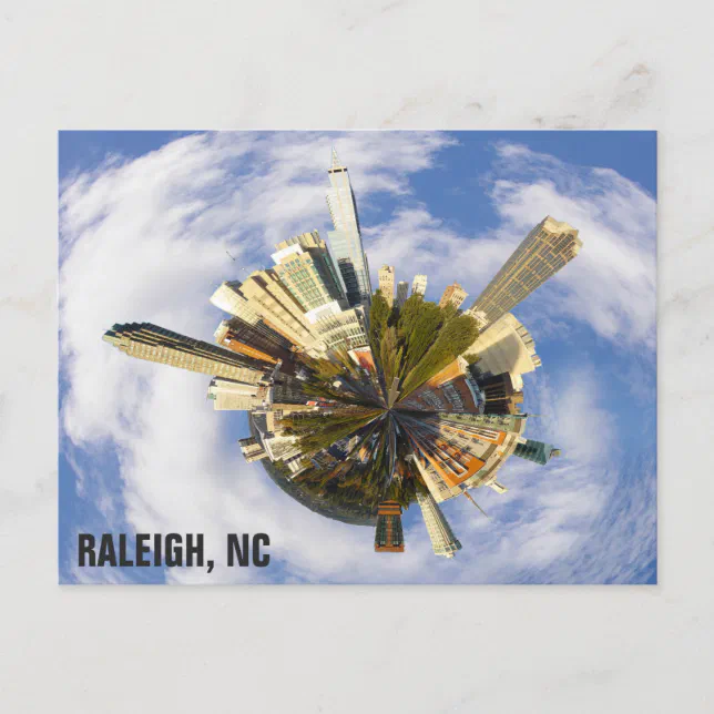 Raleigh North Carolina Unique City Skyline Photo Postcard | Zazzle