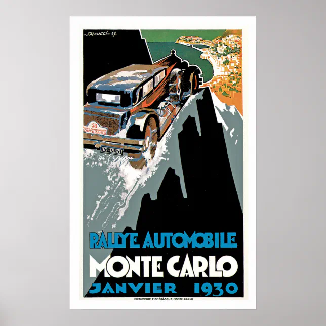 Rally Automobile Monte Carlo Poster | Zazzle