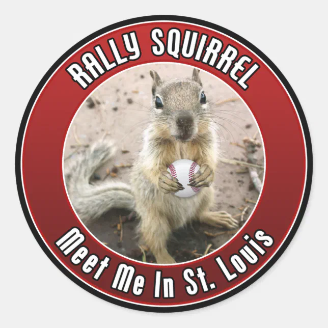 Rally Squirrel - Louis, Missouri Classic Round Sticker | Zazzle