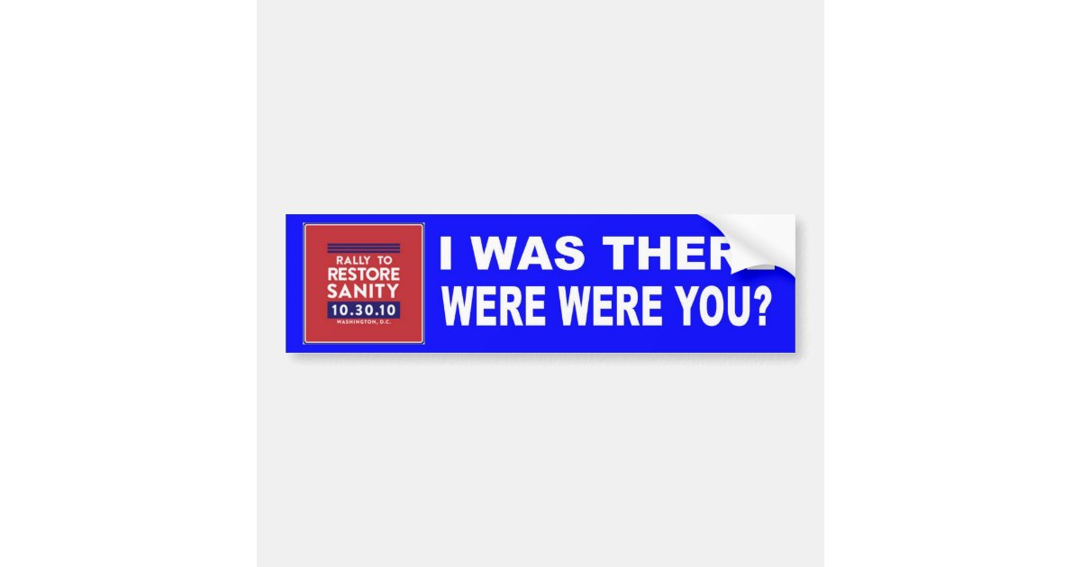 Rally to Restore Sanity Bumper Sticker | Zazzle