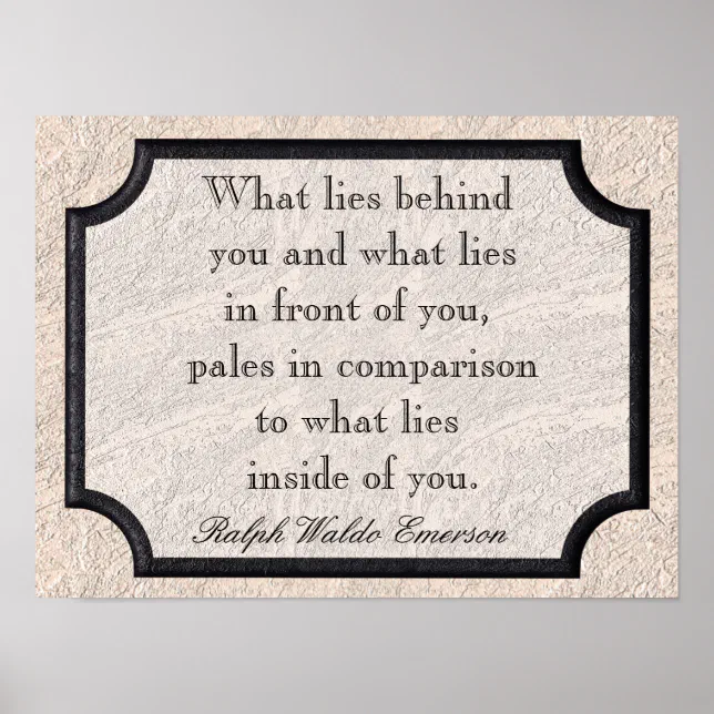 Ralph Waldo Emerson Poster | Zazzle