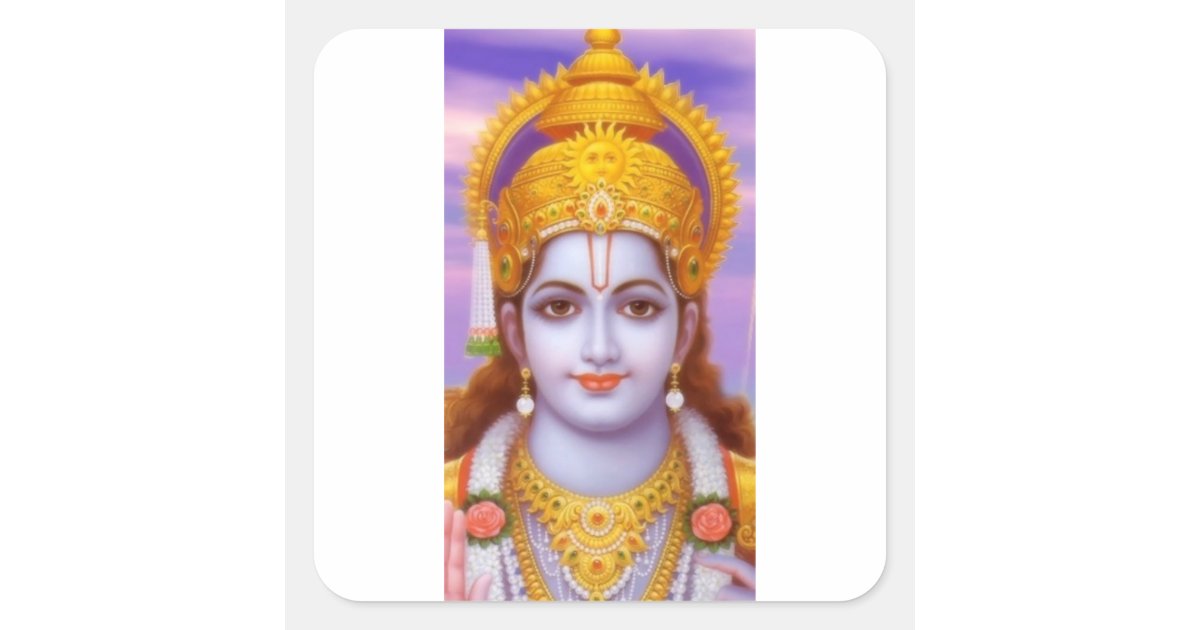 rama god square sticker | Zazzle