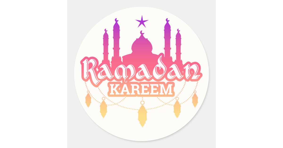 Ramadan Classic Round Sticker | Zazzle