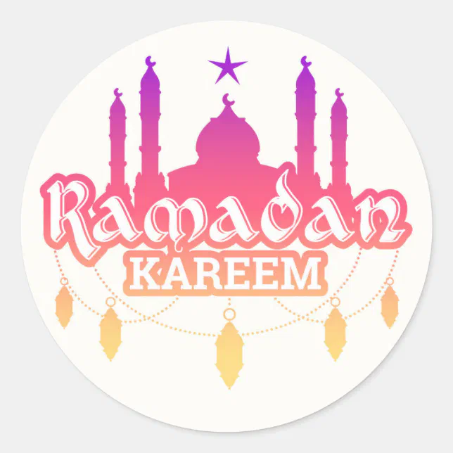 Ramadan Classic Round Sticker | Zazzle