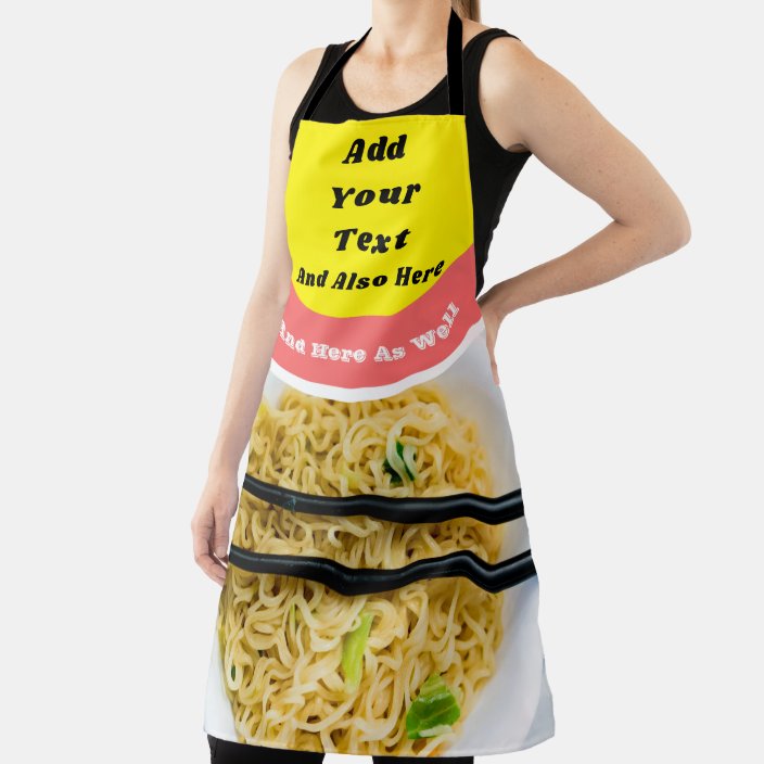 Ramen Noodle Packet Custom Message Funny Apron | Zazzle.com