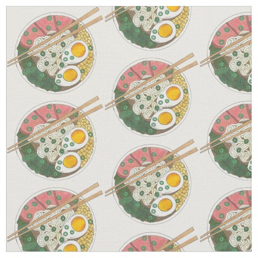 Ramen Noodles Bowl Japanese Food Restaurant Foodie Fabric | Zazzle