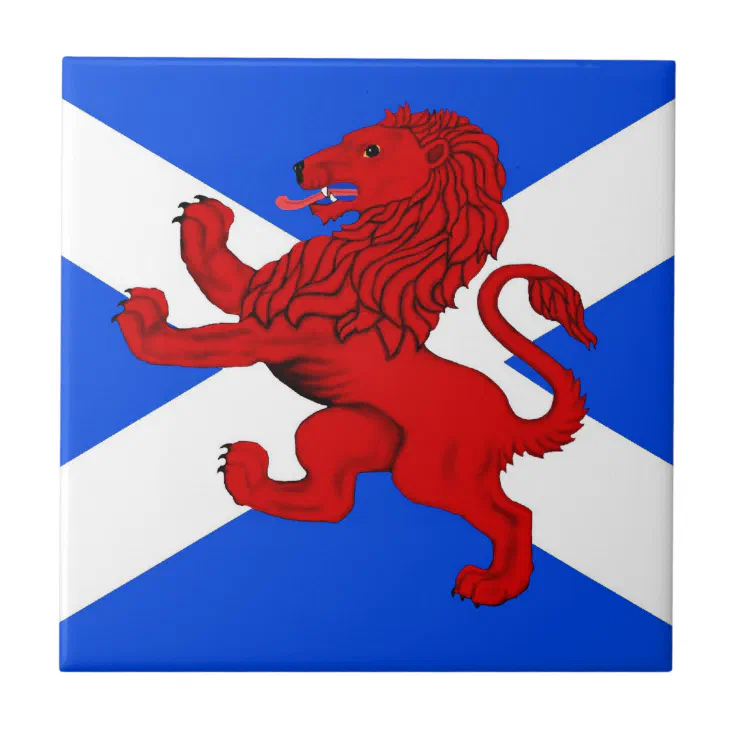 Rampant lion / Scotland's flag Ceramic Tile | Zazzle