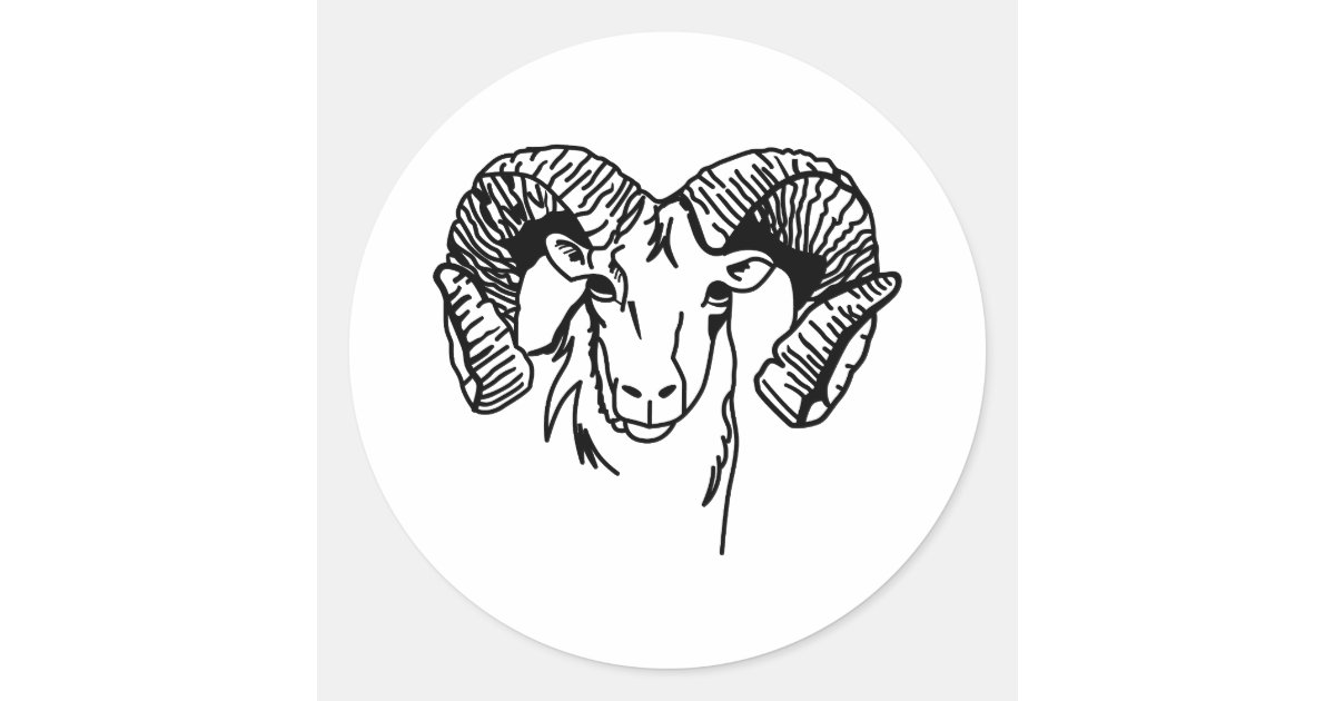 Rams Classic Round Sticker | Zazzle