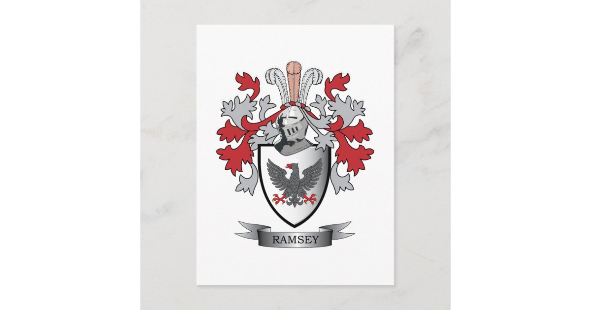 Ramsey Family Crest Coat of Arms Postcard | Zazzle