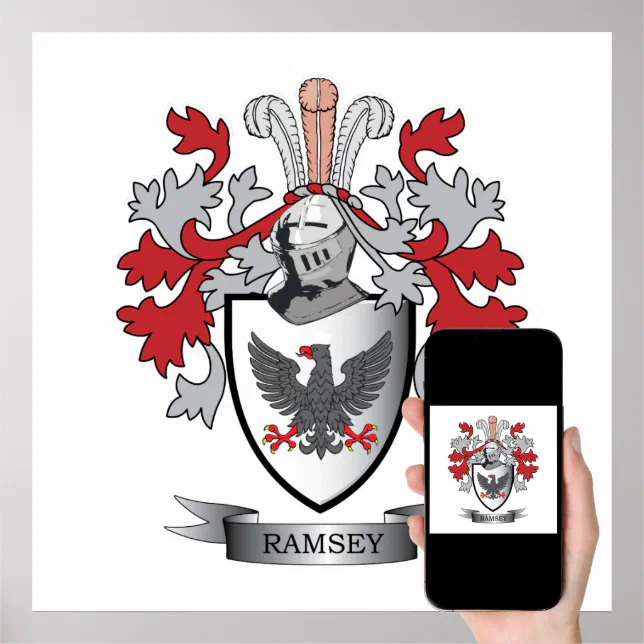 Ramsey Family Crest Coat of Arms Poster | Zazzle