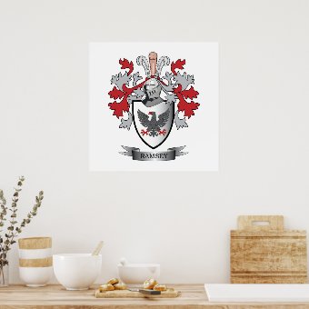 Ramsey Family Crest Coat of Arms Poster | Zazzle