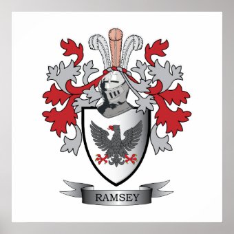 Ramsey Family Crest Coat of Arms Poster | Zazzle