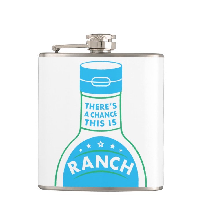 Ranch Dressing Lovers Funny Flask | Zazzle.com