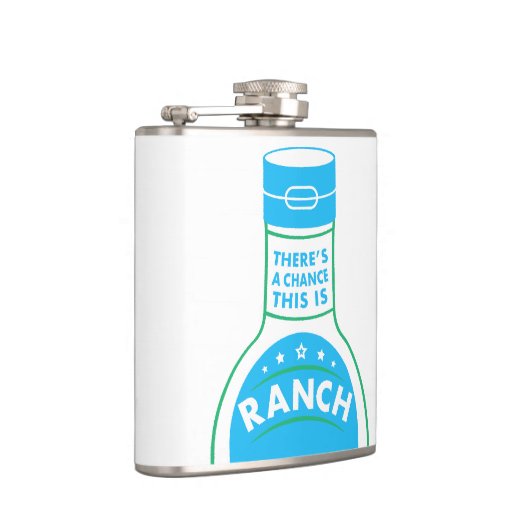 Ranch Dressing Lovers Funny Flask | Zazzle