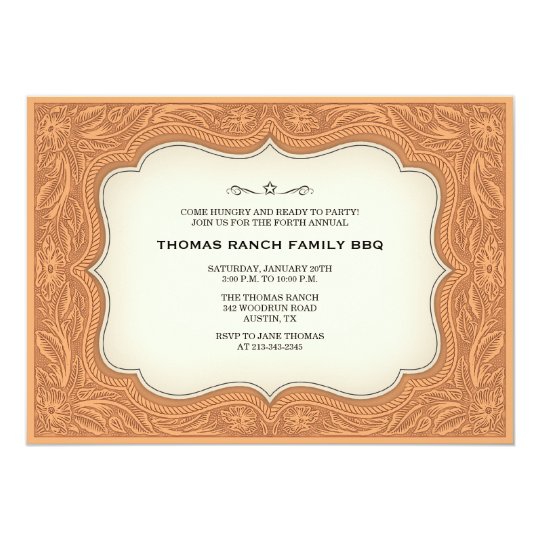 Ranch Style Light Brown Western Invitations | Zazzle.com