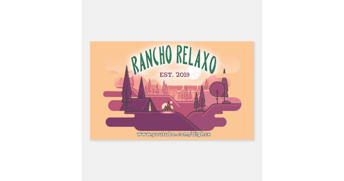 Rancho Relaxo Fall Logo Rectangular Sticker | Zazzle