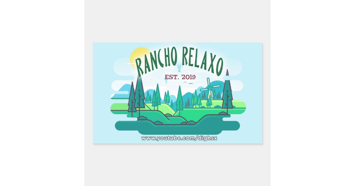Rancho Relaxo Spring Logo Rectangular Sticker | Zazzle