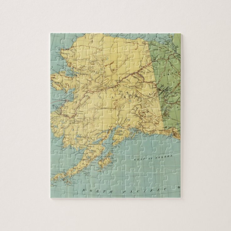 Rand McNally's Map Of Alaska Jigsaw Puzzle | Zazzle